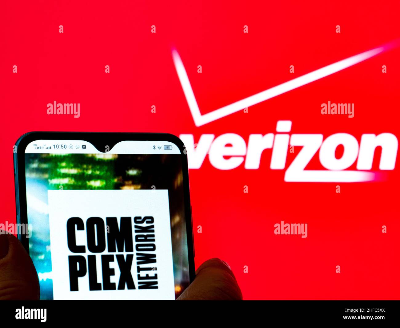 In this photo illustration, the Complex Networks, a company owned by ...