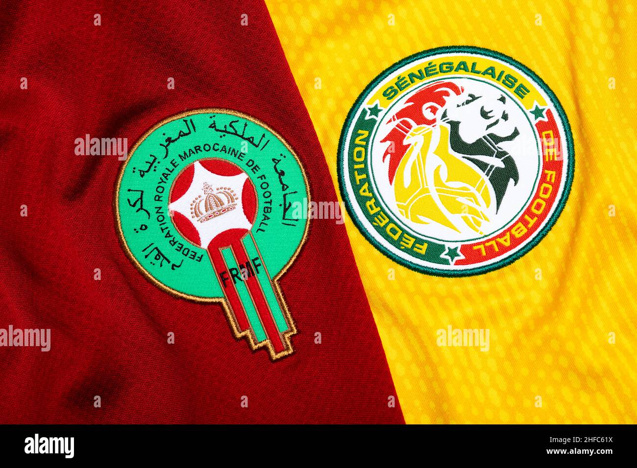 Close up of Senegal National Football team kit Stock Photo - Alamy