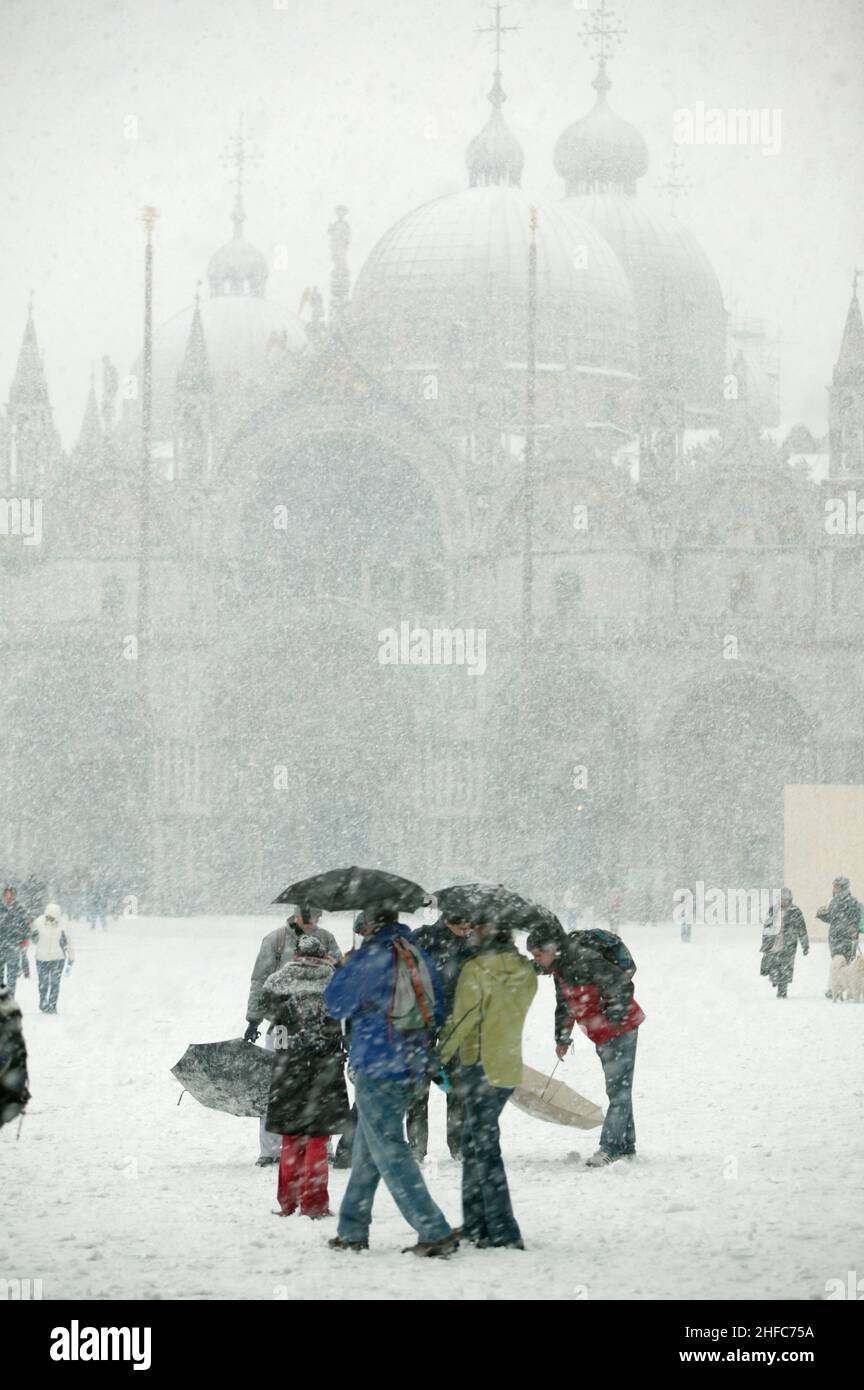 neve, a, venezia, piazza, san, marco Stock Photo - Alamy