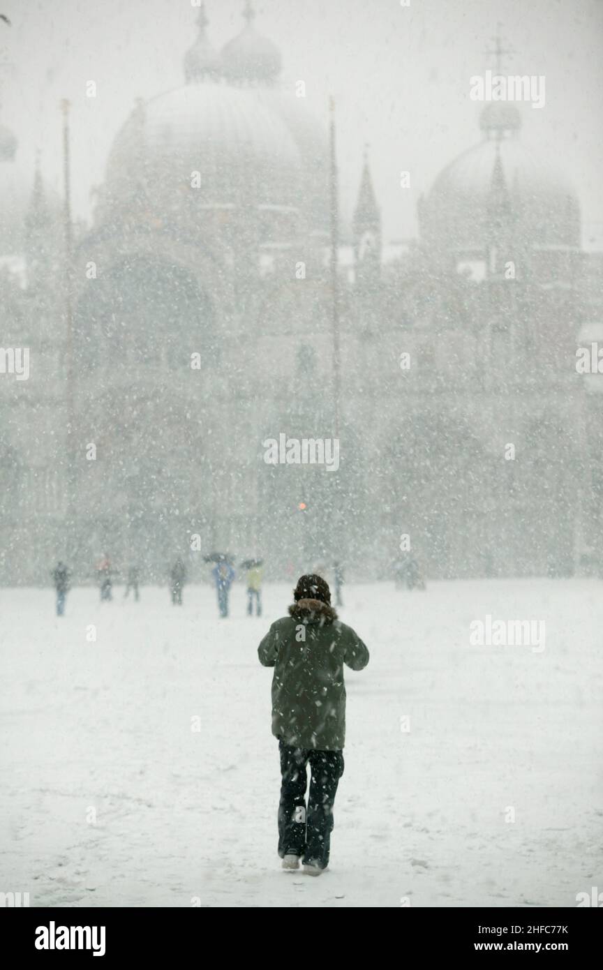 neve, a, venezia, piazza, san, marco Stock Photo - Alamy