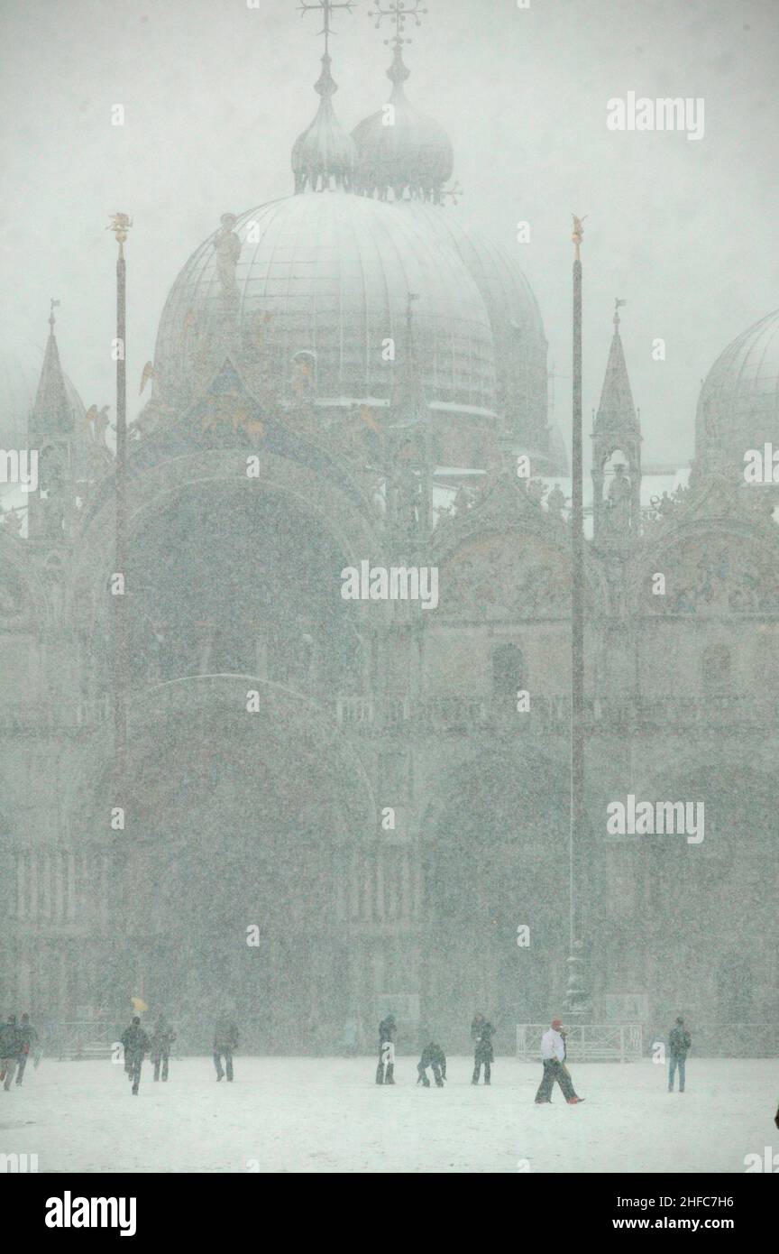 neve, a, venezia, piazza, san, marco Stock Photo - Alamy