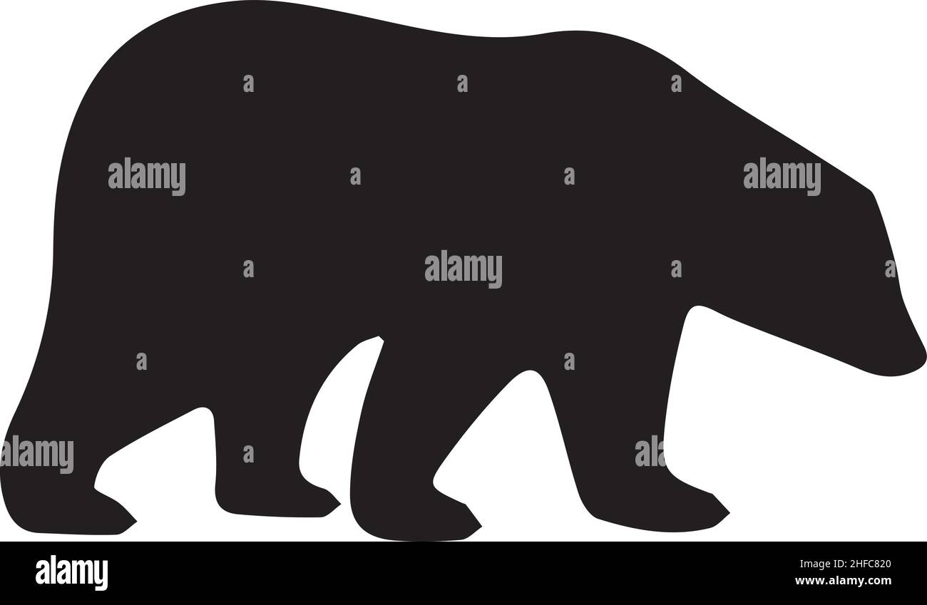 Black grizzly bear in Stock Vector Images - Alamy