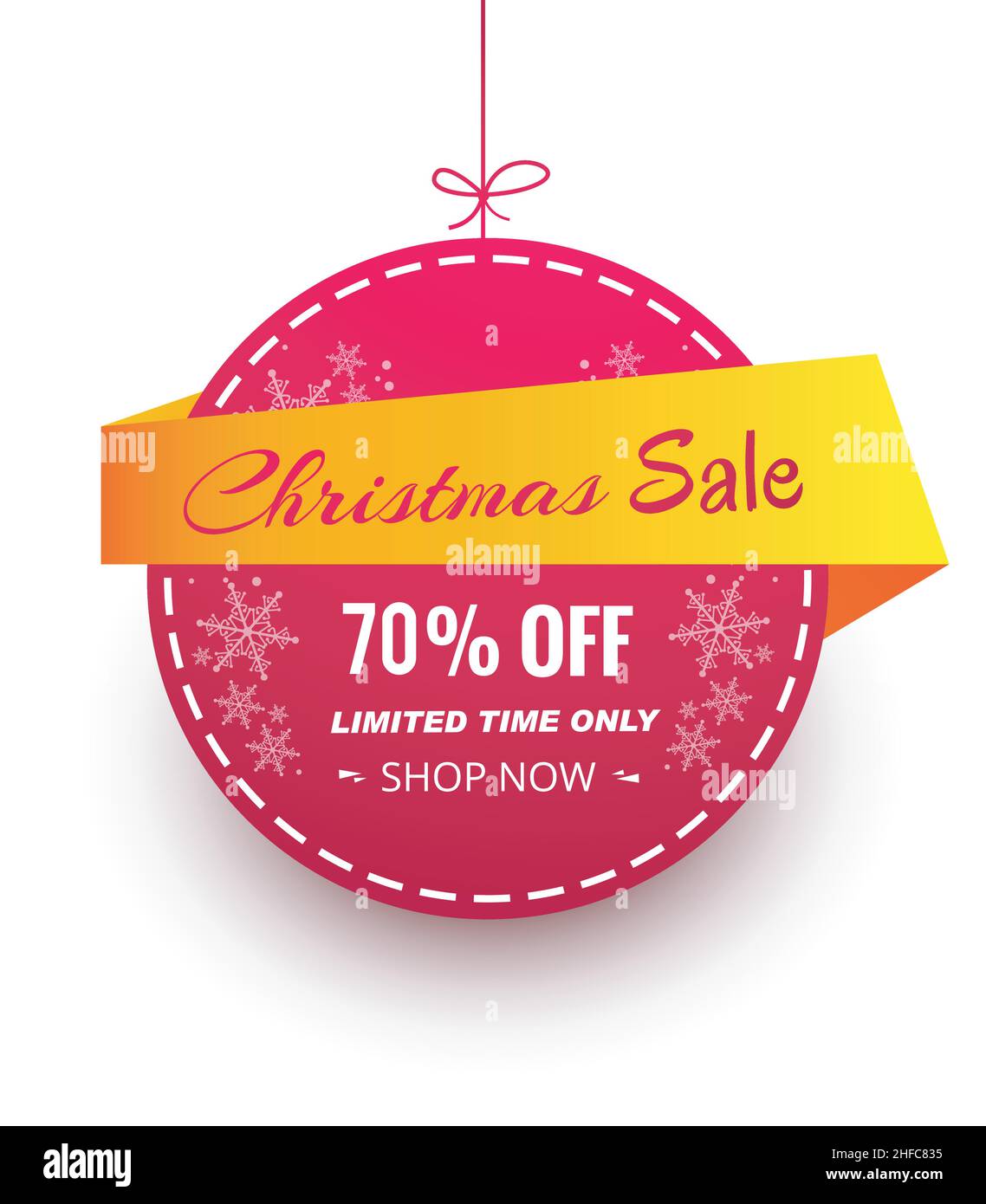 Snowflake festive ornament vector Cut Out Stock Images & Pictures - Alamy