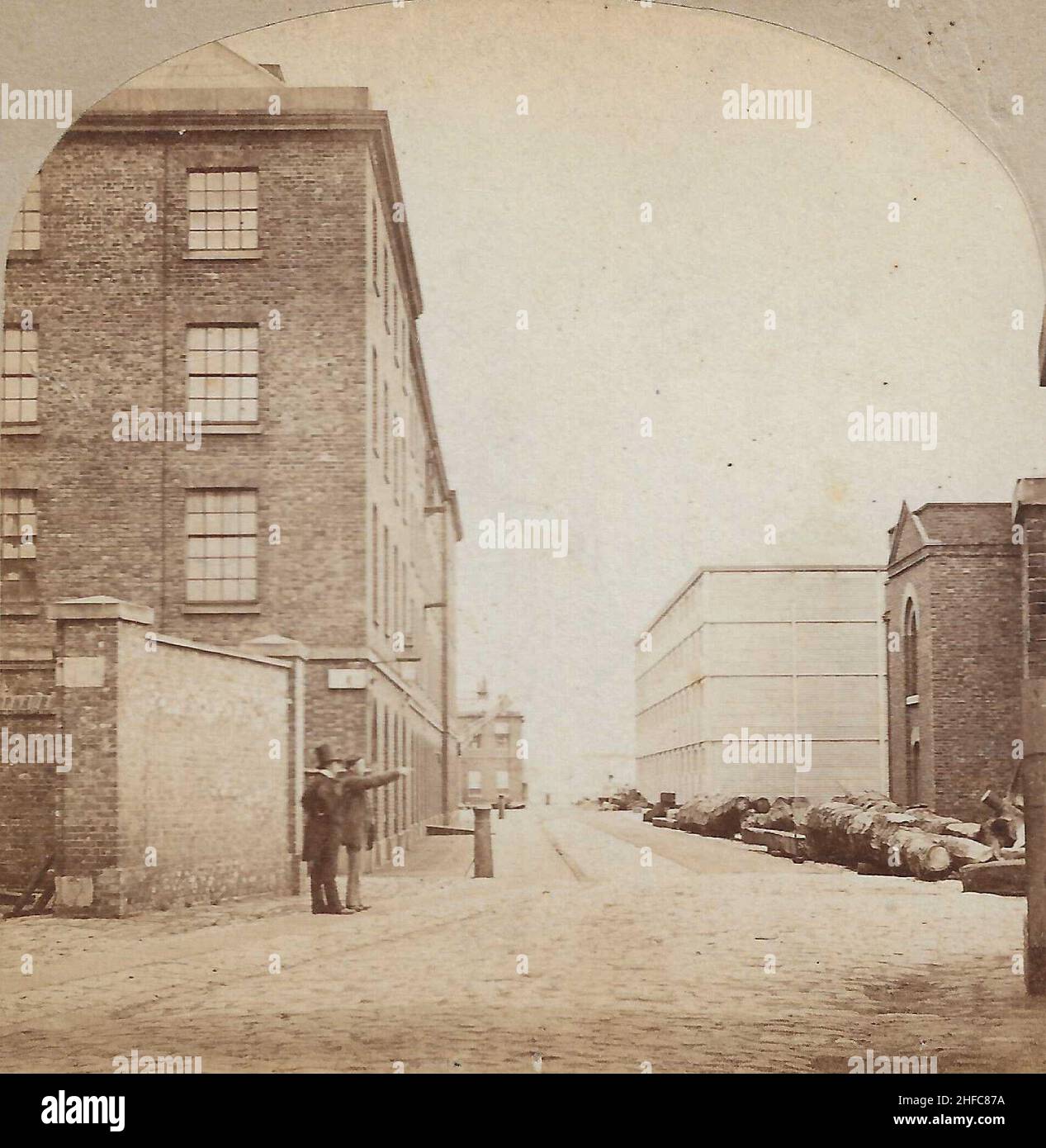 Stereoview - View in the Royal Dock-Yard and Sheerness Harbour ...