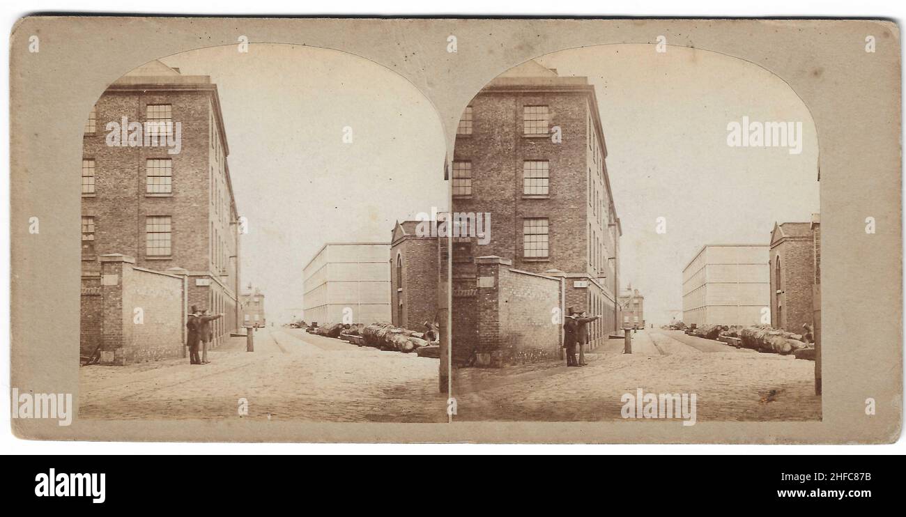 Stereoview - View in the Royal Dock-Yard and Sheerness Harbour ...