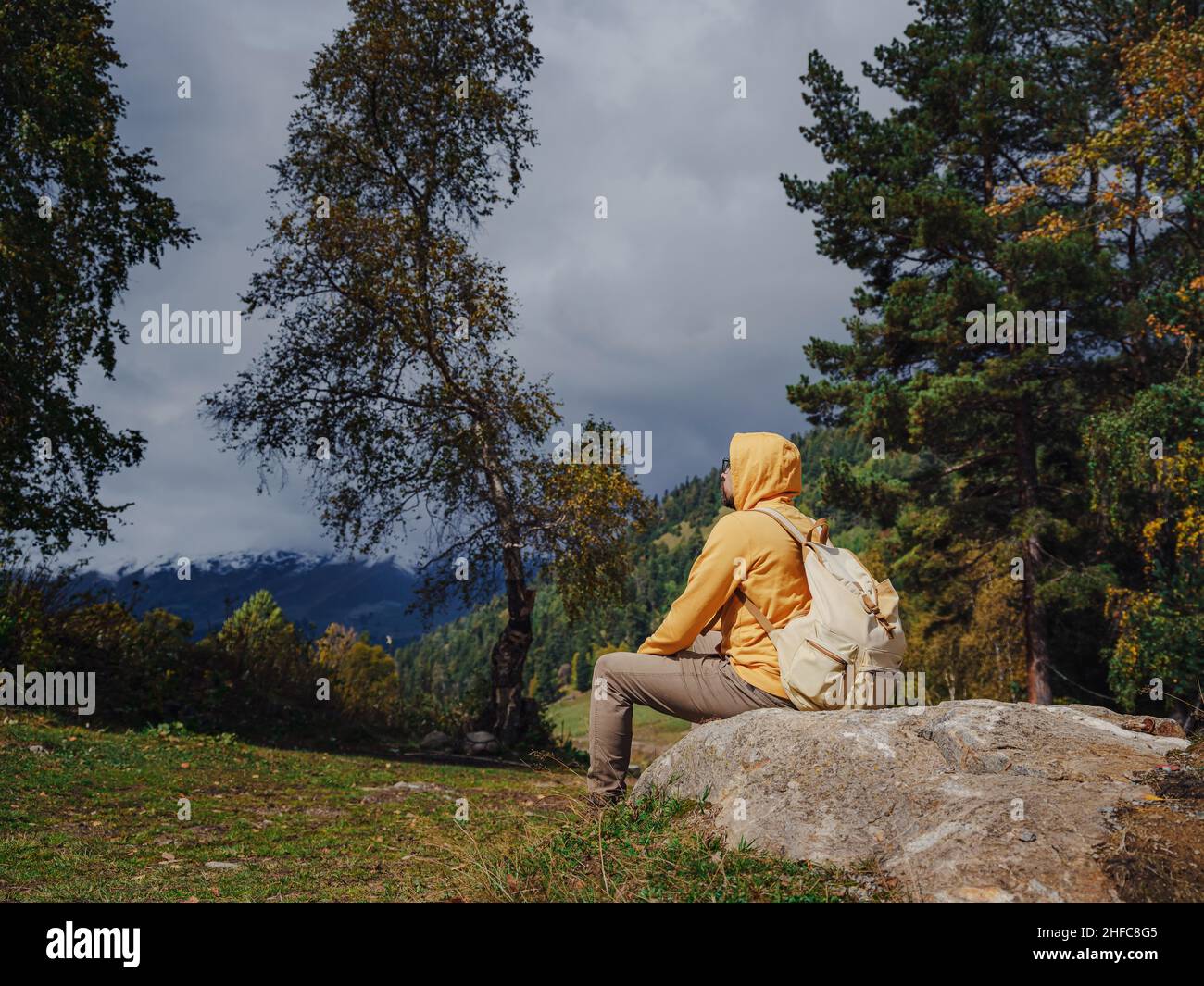 Resting after hike hi-res stock photography and images - Alamy