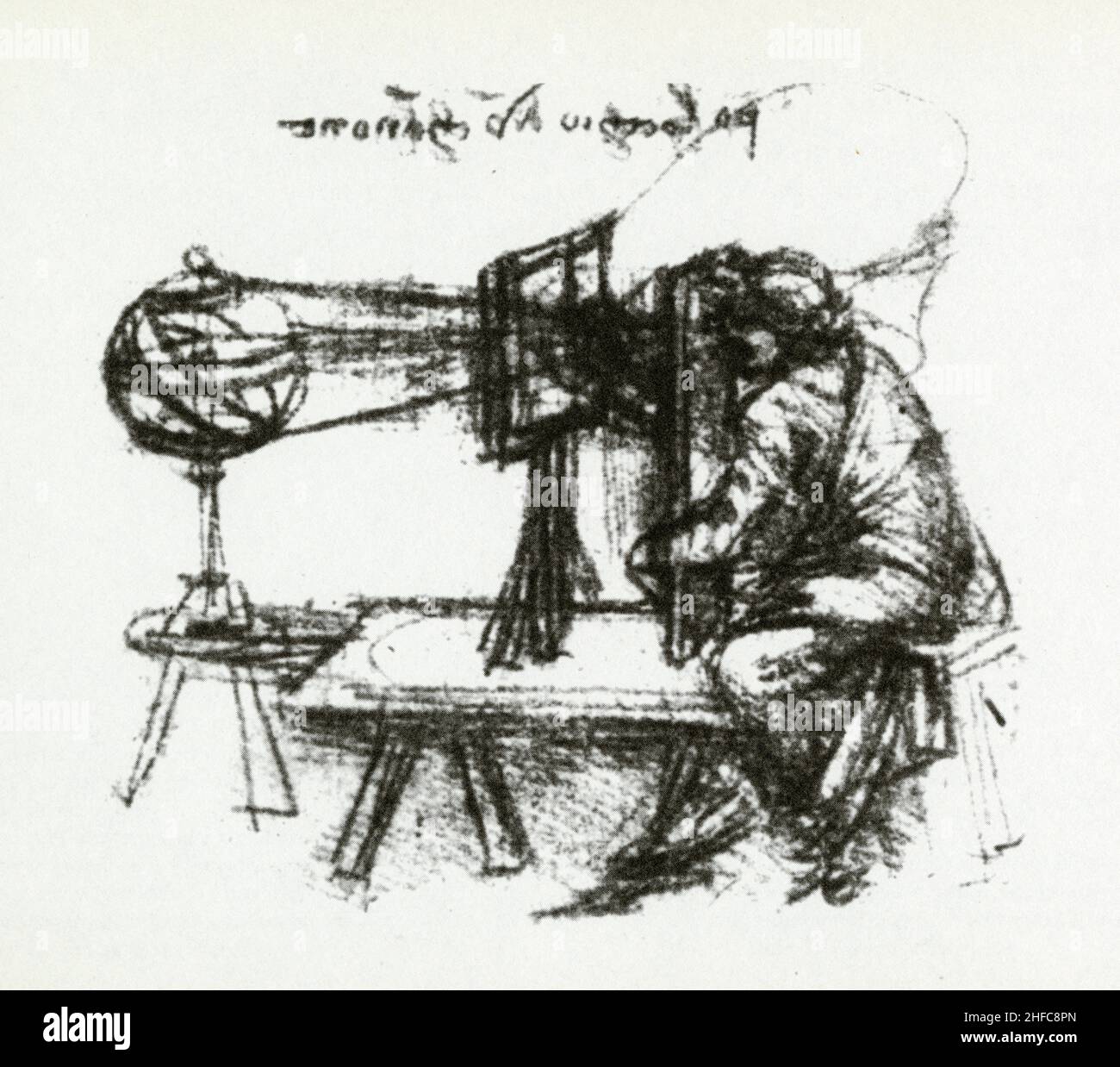 LEONARDO DA VINCI. PERSPECTOGRAPH. DRAWING Stock Photo - Alamy