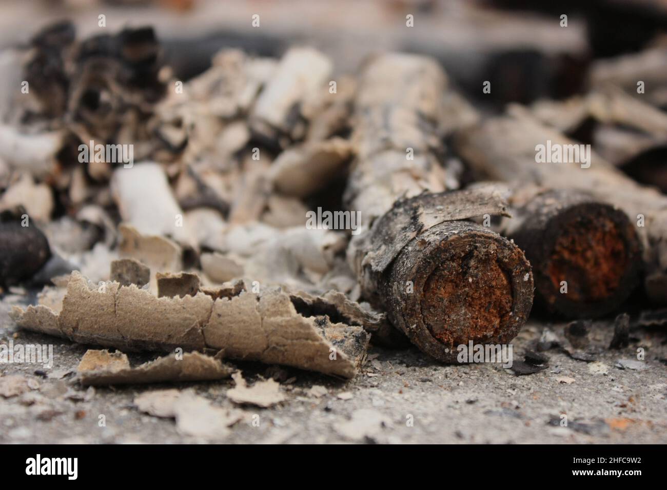 exploded new year fireworks on the streets in Germany Stock Photo - Alamy
