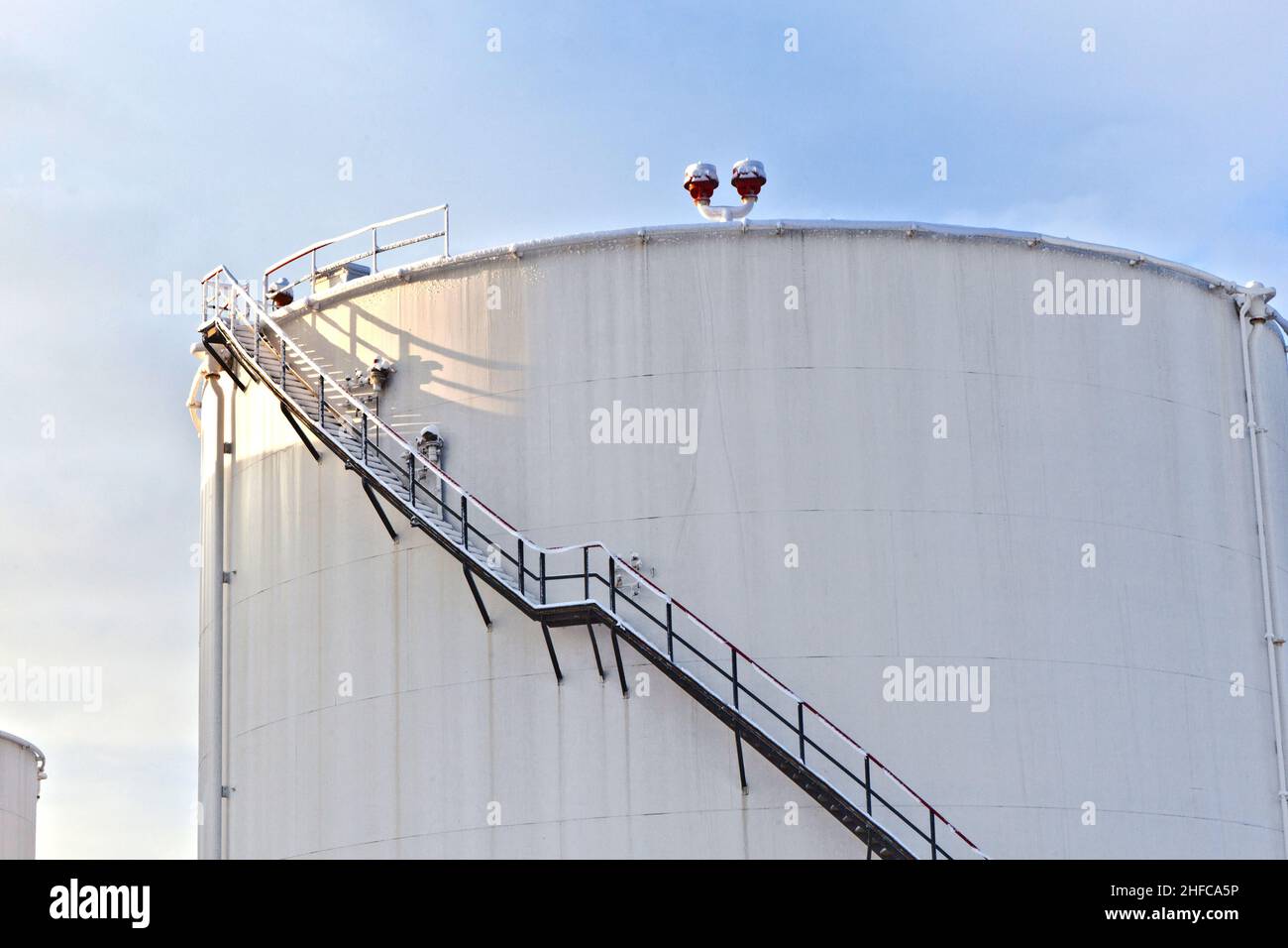 Climbing oil storage tank hi-res stock photography and images - Alamy