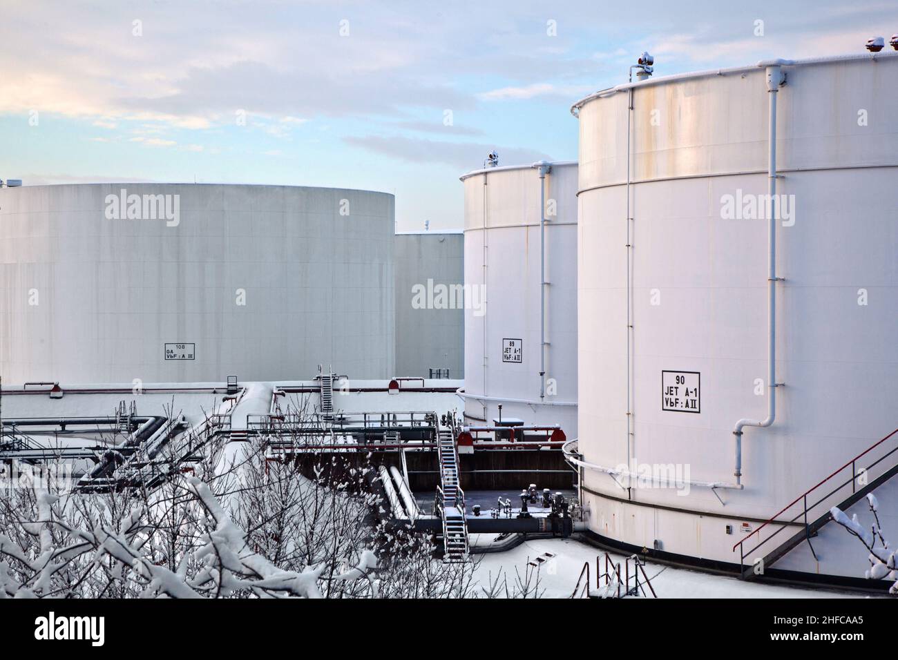 Huge iron tanks industrial plant hi-res stock photography and images ...