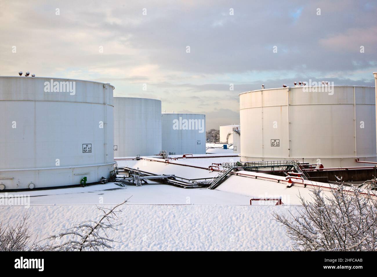 Huge iron tanks industrial plant hi-res stock photography and images ...