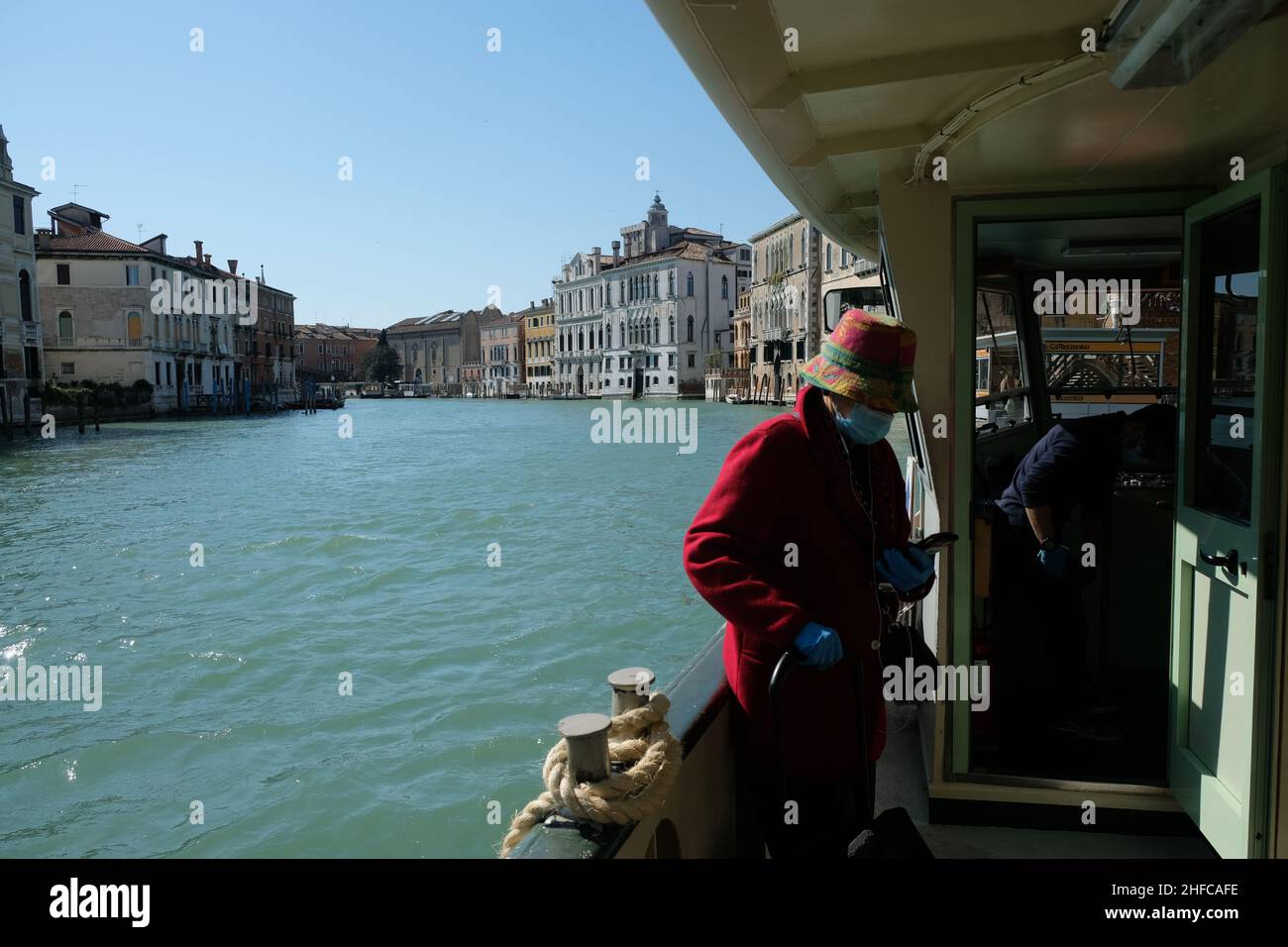 A view of Venice during lockdown across of all Italy imposed to slow ...