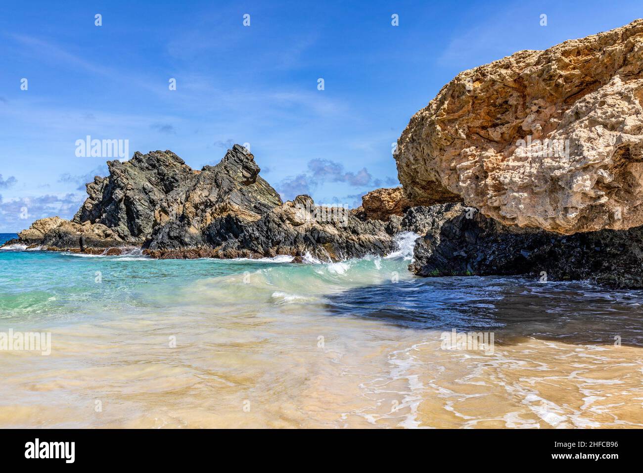 Andicuri beach on the windward coast of Aruba Stock Photo - Alamy