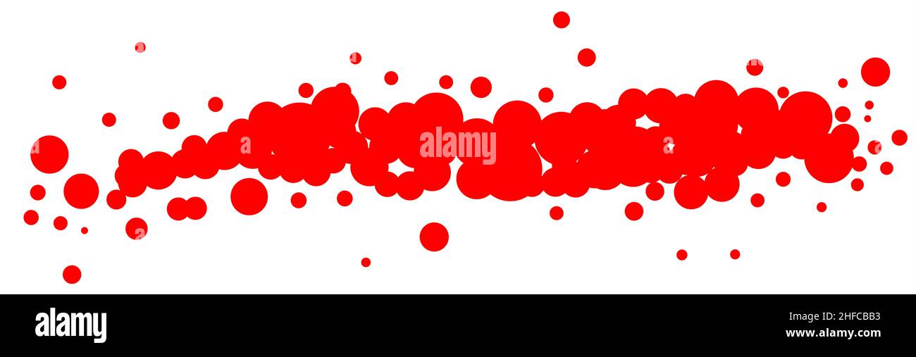 A red dot banner set over a white background Stock Photo - Alamy