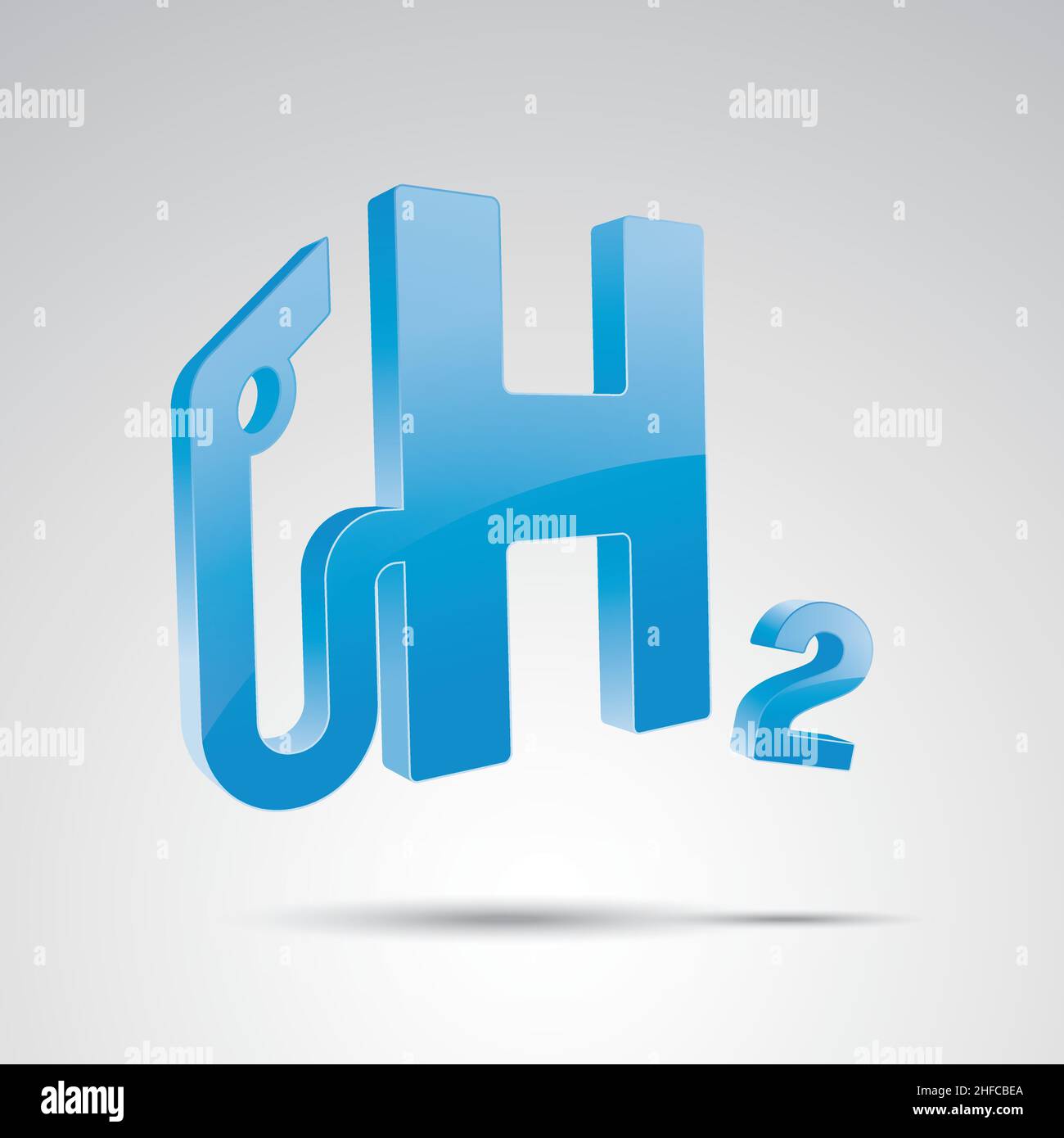 3D Hydrogen filling H2 Gas Pump station icon. H2 station sign. Vector ...