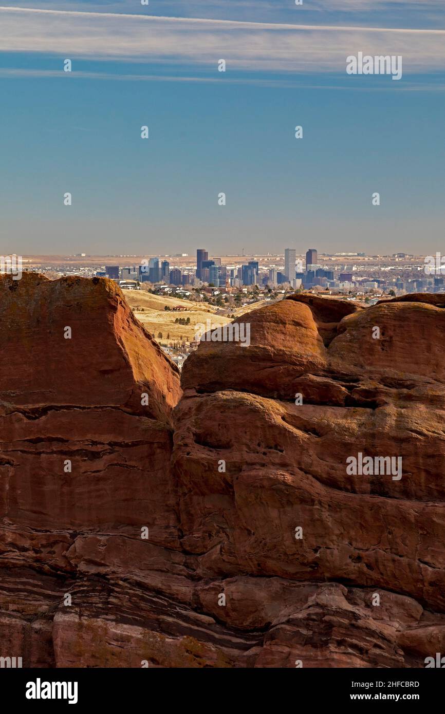 Morrison, Colorado - Downtown Denver, from Red Rocks Ampitheatre, a ...