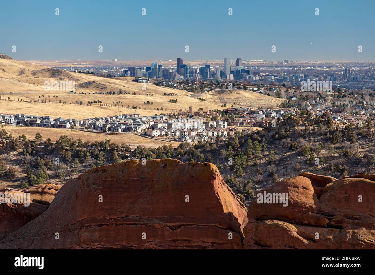 Morrison, Colorado - Downtown Denver, from Red Rocks Ampitheatre, a ...