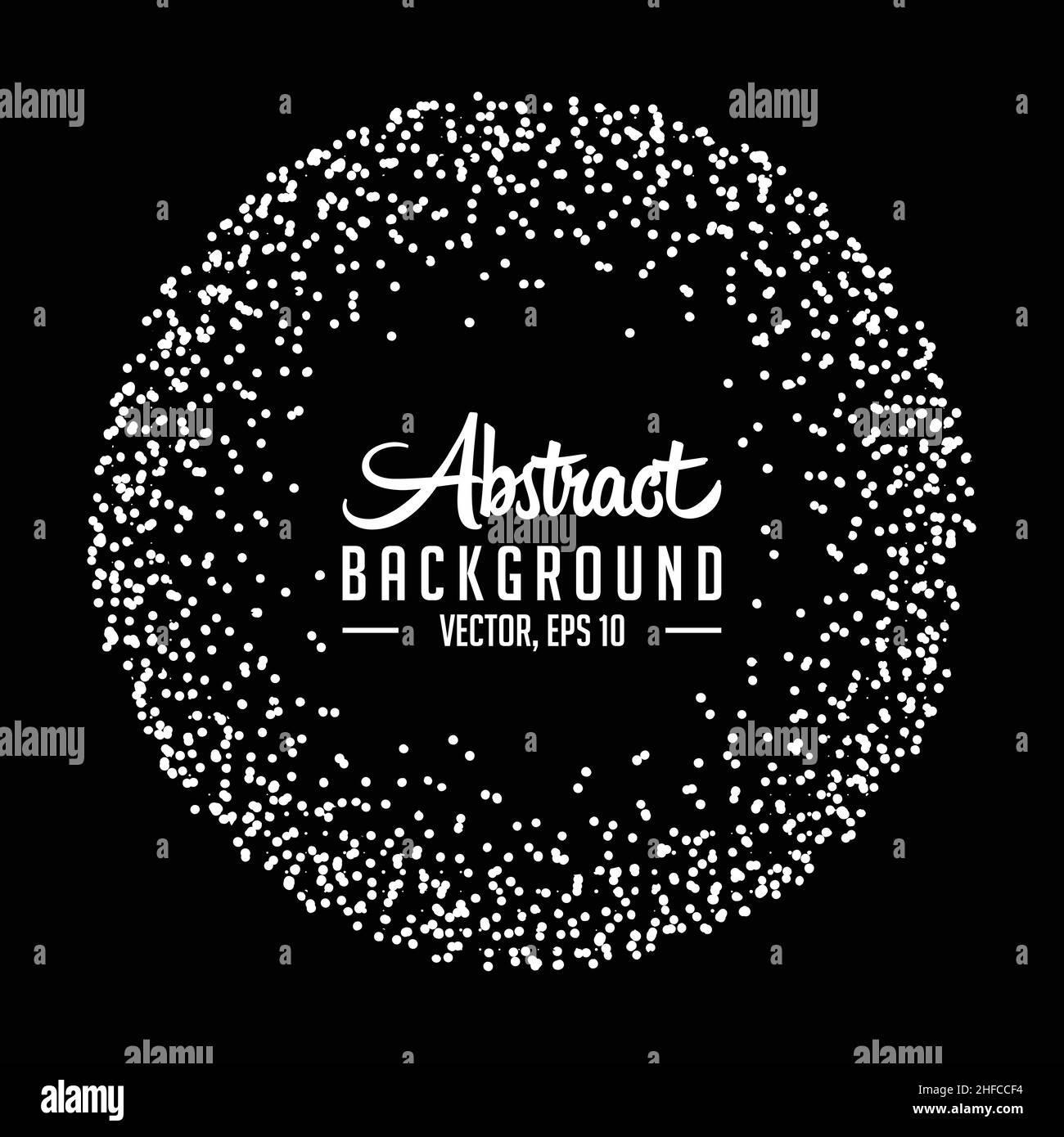 Grainy dot work circle shape. Retro halftone stippled texture and ...