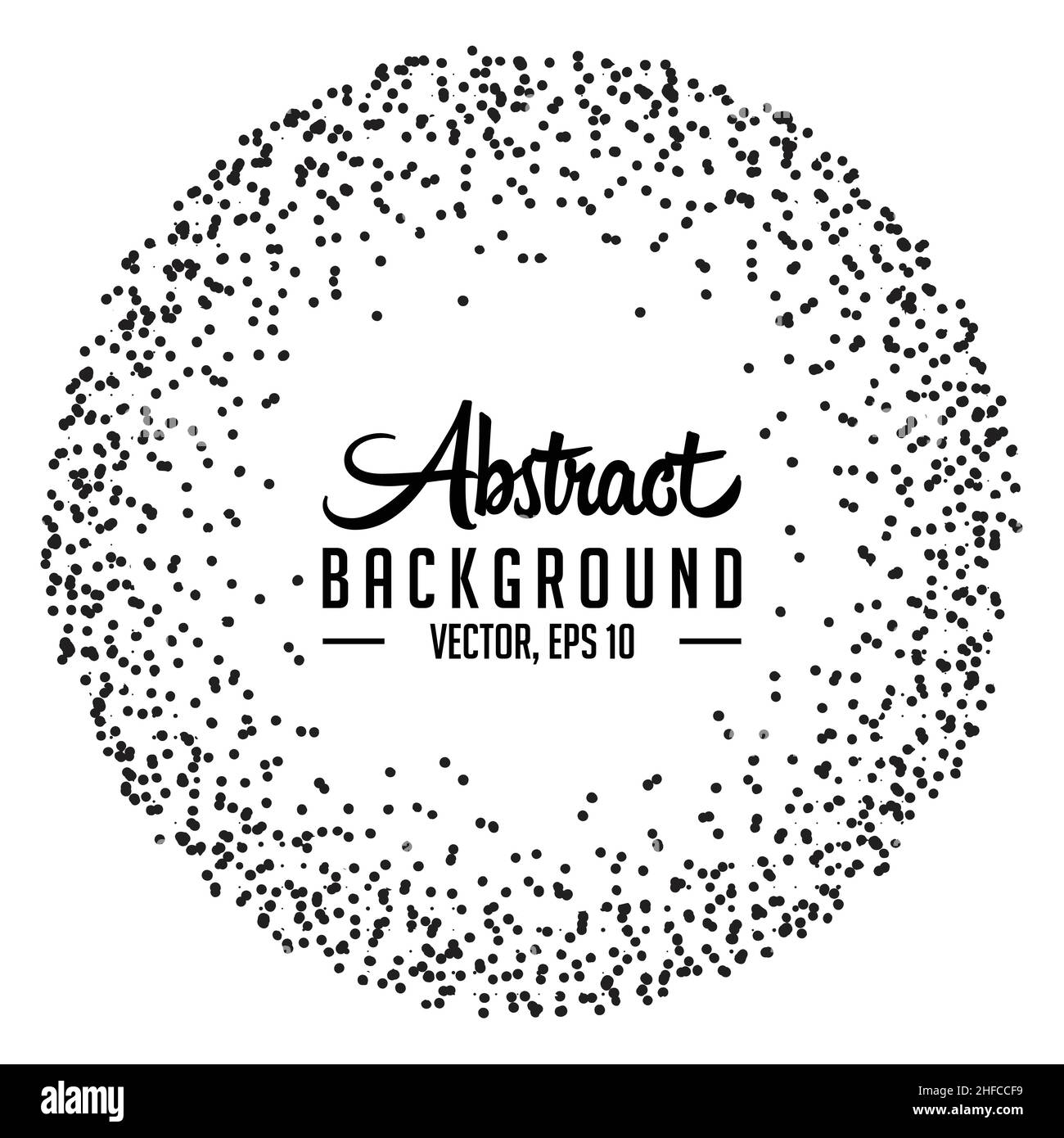 Grainy dot work circle shape. Retro halftone stippled texture and ...