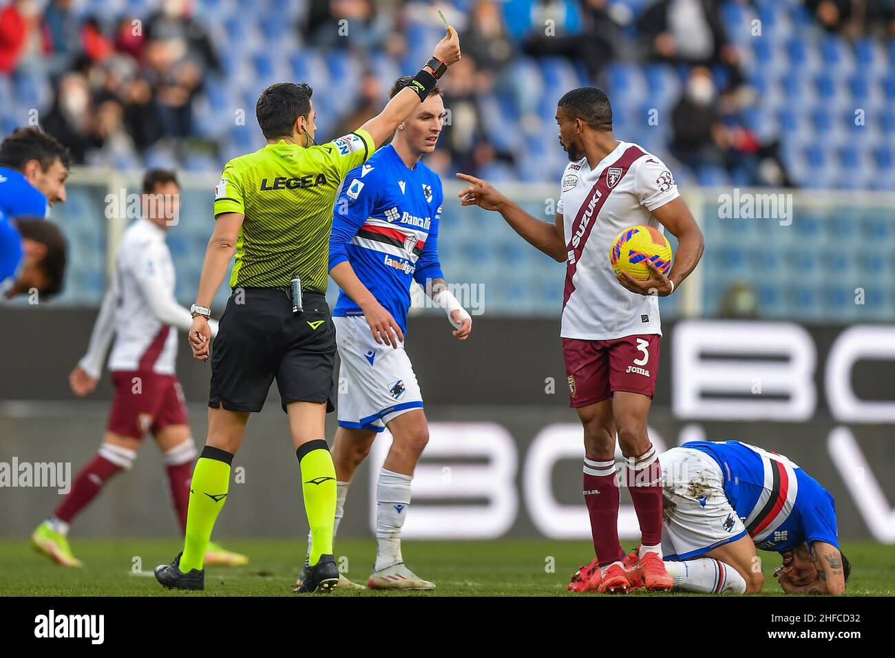 Luigi Ferraris stadium, Genova, Italy, January 15, 2022, The Referee of ...