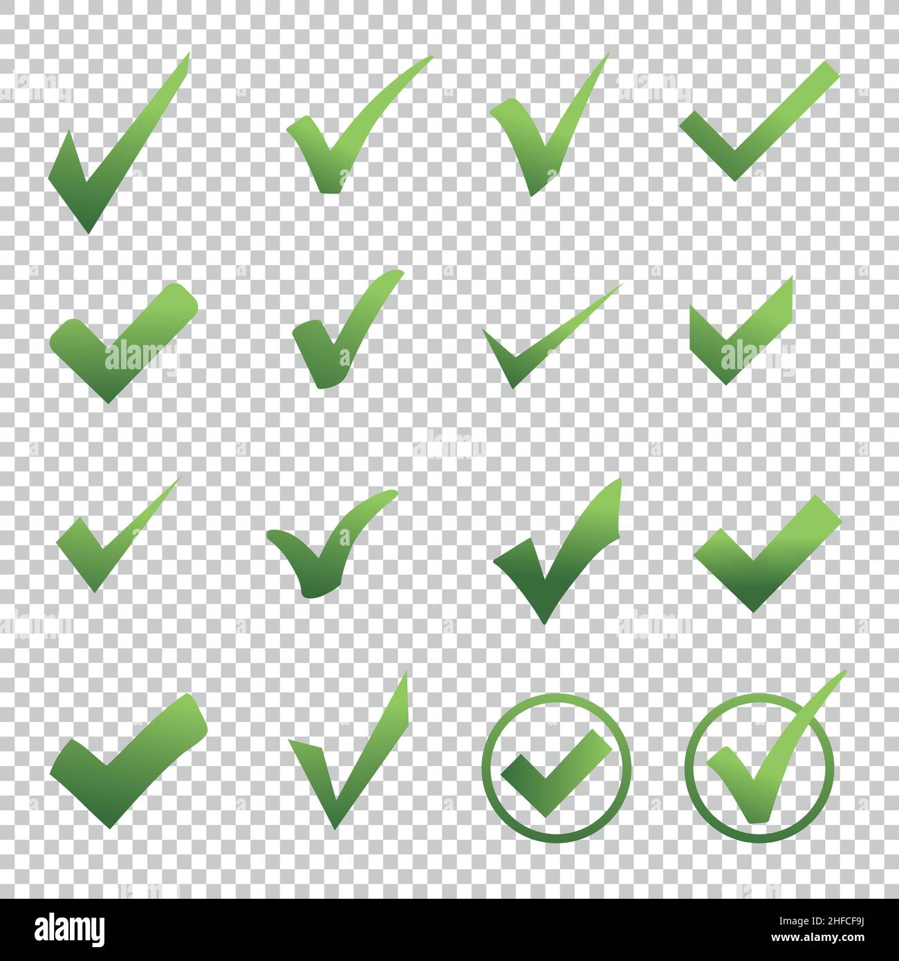 Check icon set 3d, ok symbol in different on checked transparent ...