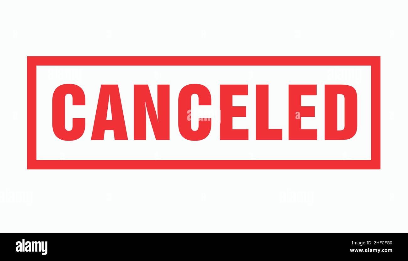cancelled stamp. cancelled square grunge sign. cancelled on white ...