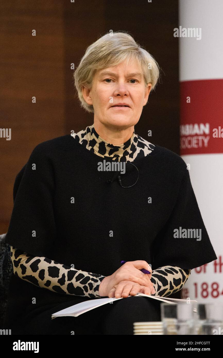 London, UK. 15 January 2022. Kate Green MP speaking at the Fabian ...