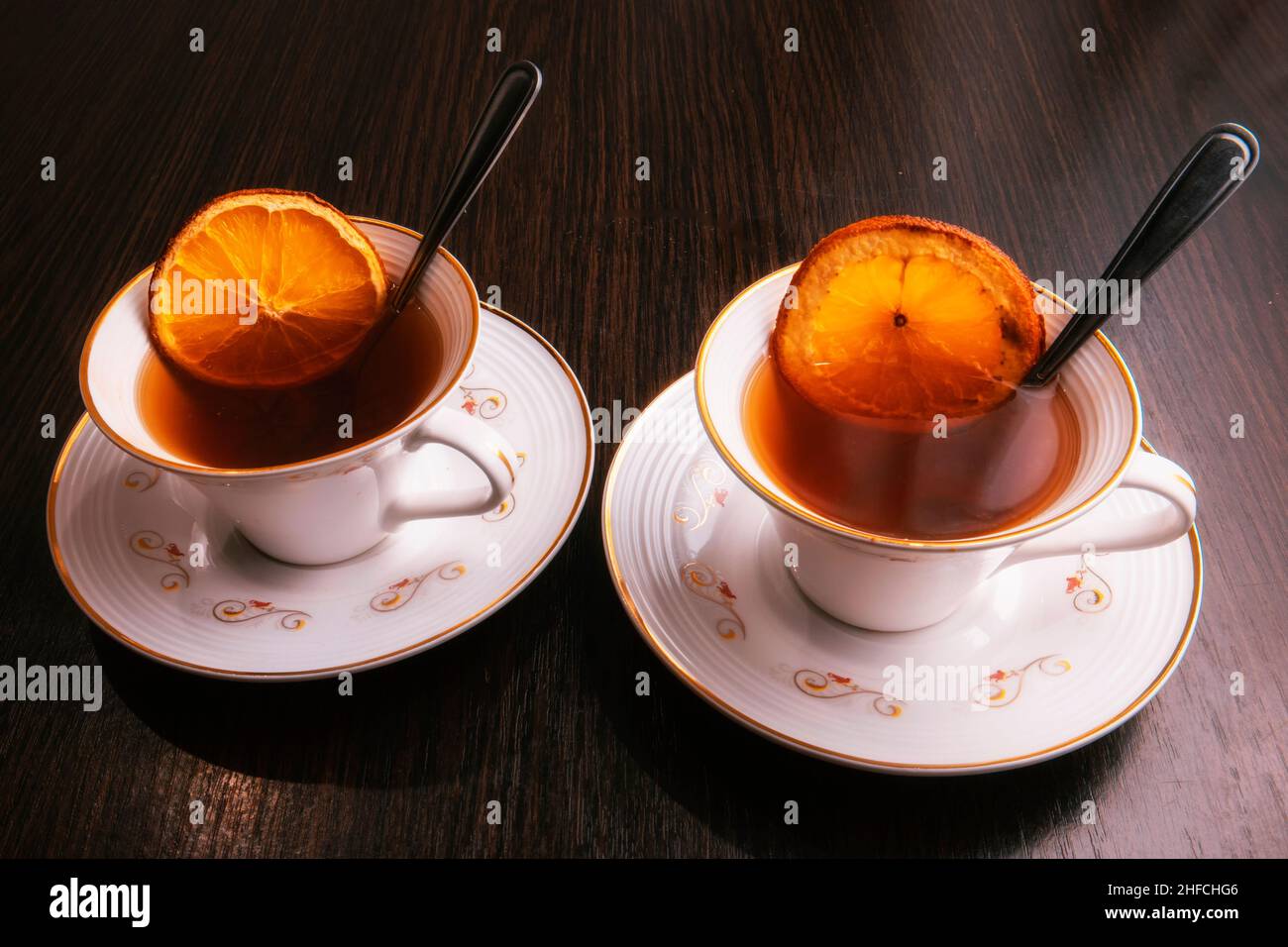 Two transparent tea cups hi-res stock photography and images - Alamy