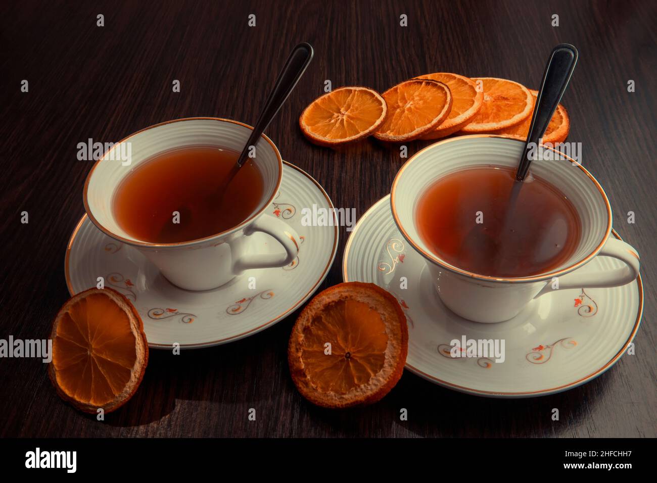 Two transparent tea cups hi-res stock photography and images - Alamy