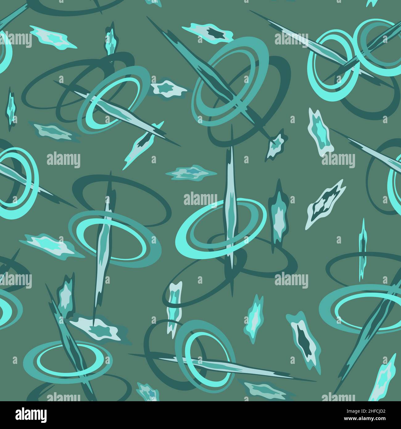 abstract green figures pattern on a green background Stock Vector Image ...