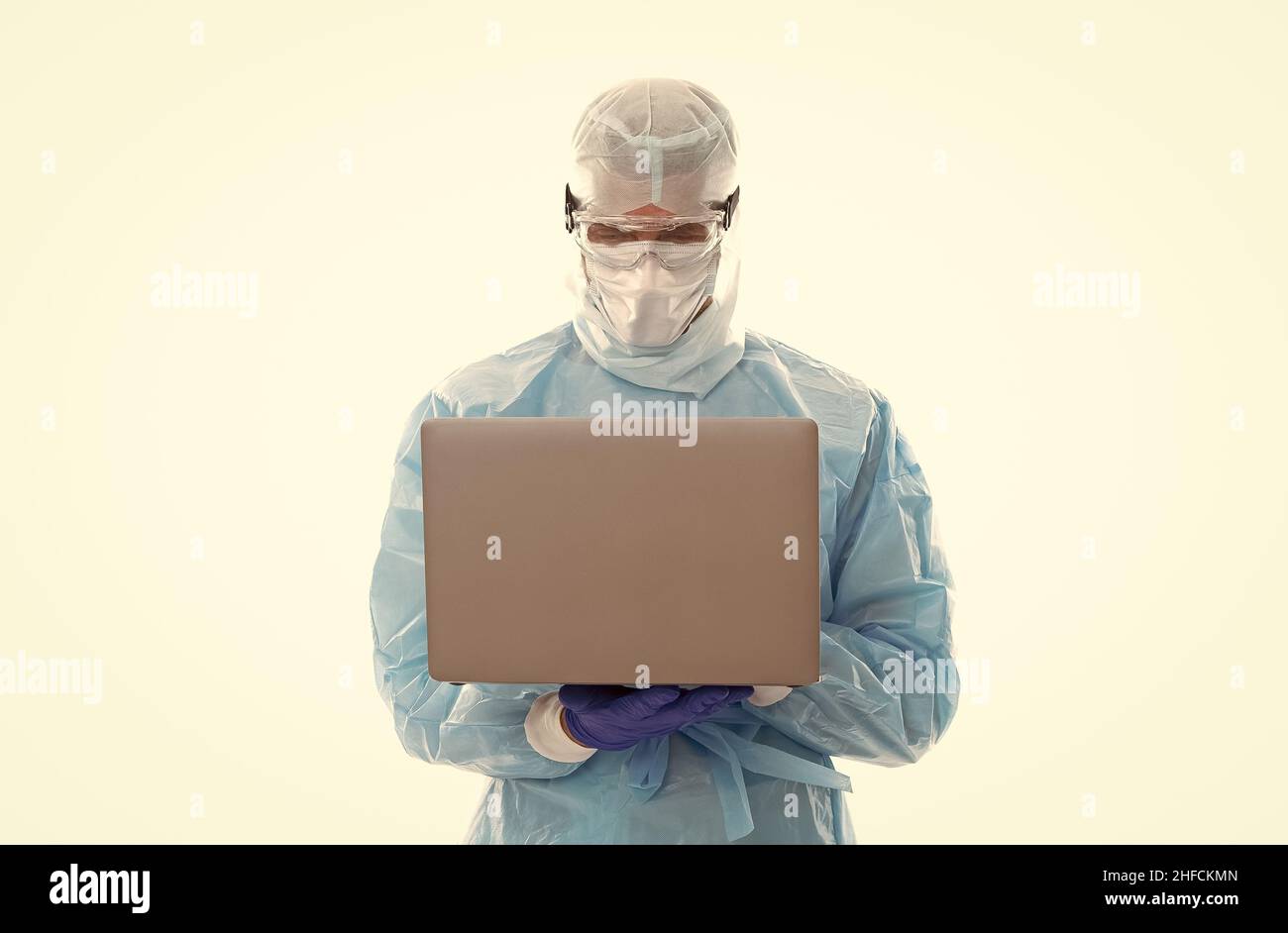 Mature man pharmacist working laptop hi-res stock photography and ...