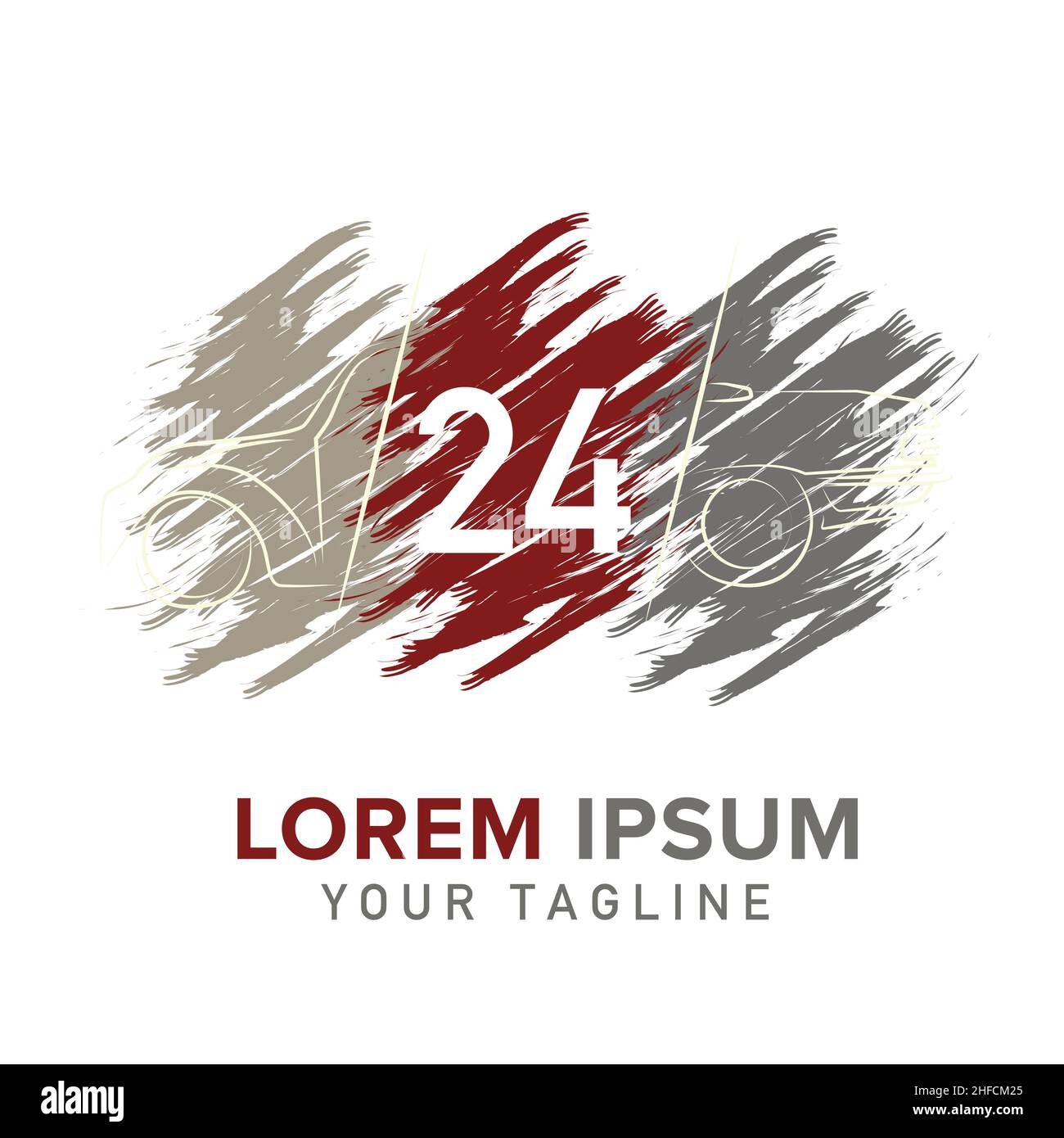 automotive workshop industry retro car 24h garage vector design ...