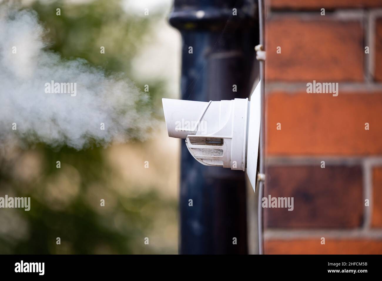 Central heating boiler flue Stock Photo - Alamy