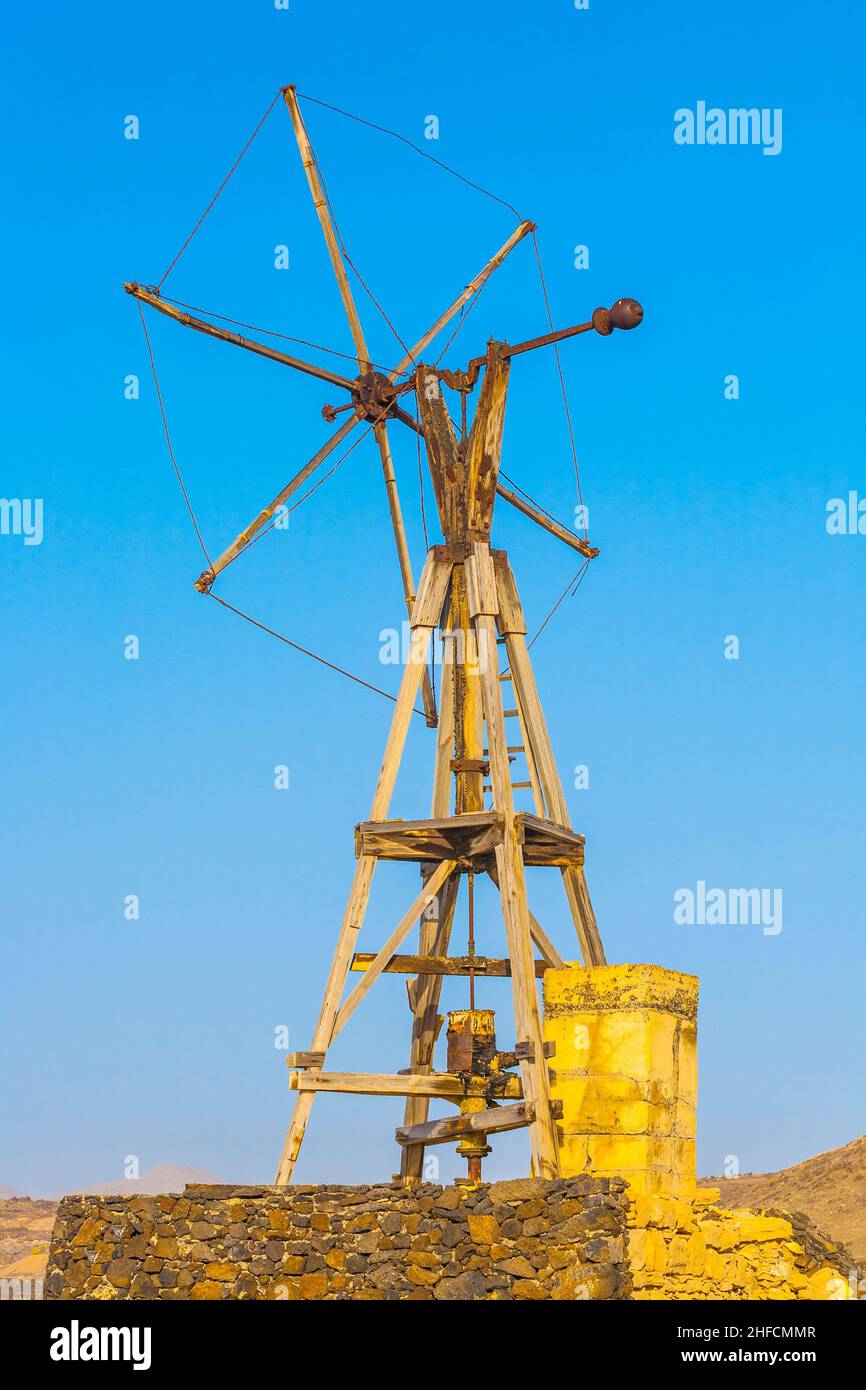 Salt refinery, Saline from Janubio, Lanzarote, Spain Stock Photo - Alamy