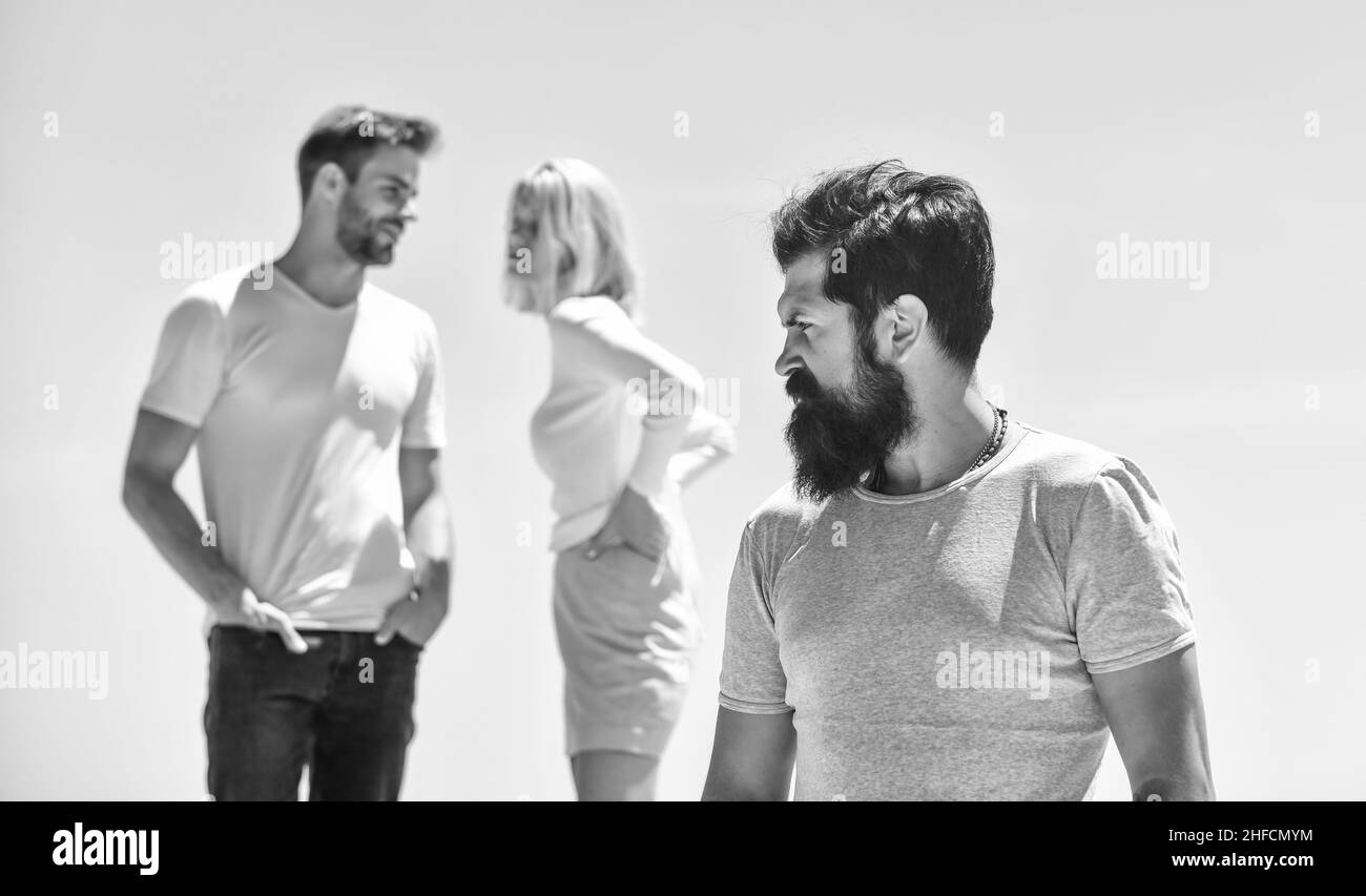 Woman third wheel Black and White Stock Photos & Images - Alamy