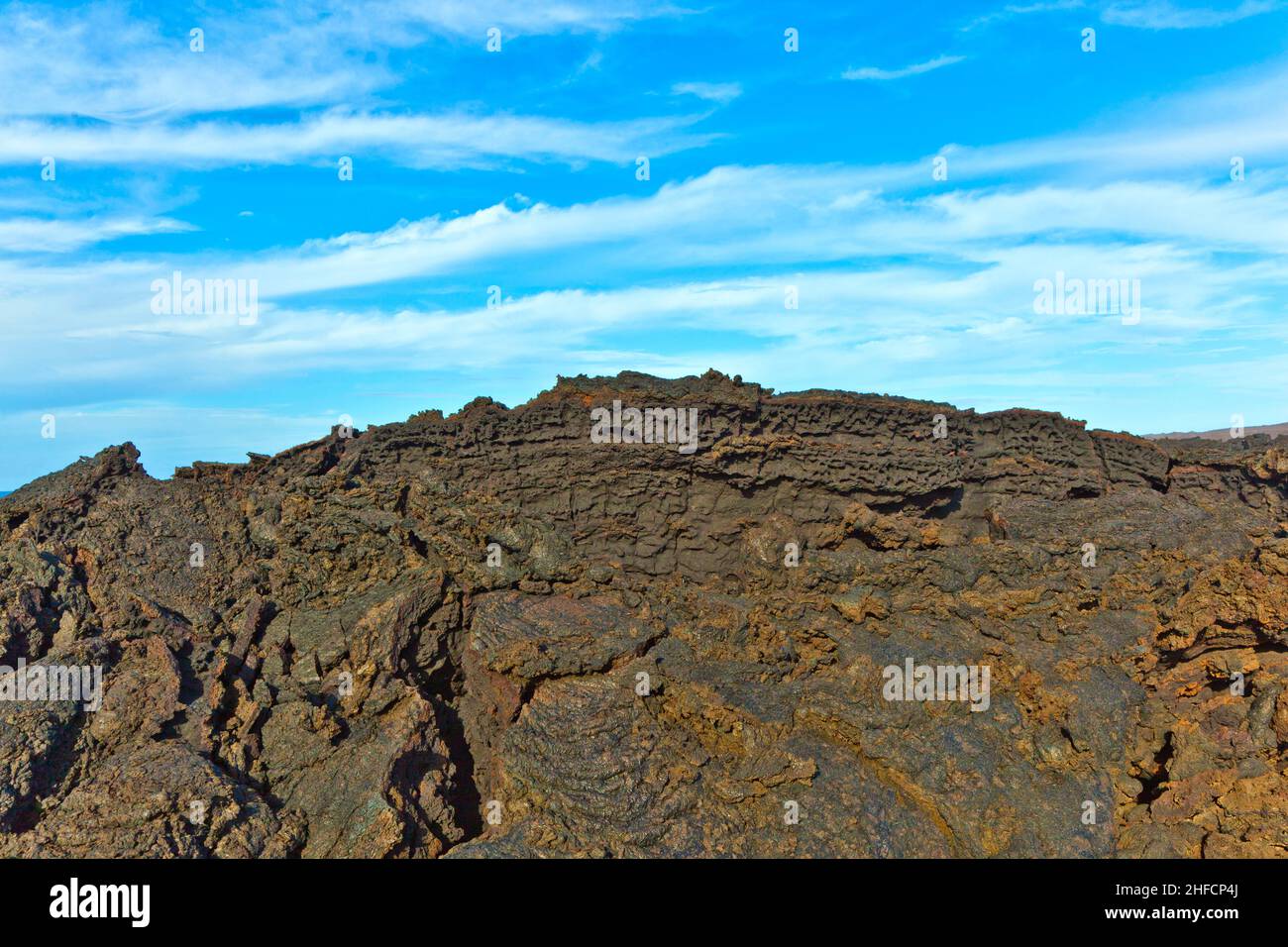 Stones of volcanic flow give a beautiful natural structure Stock Photo ...