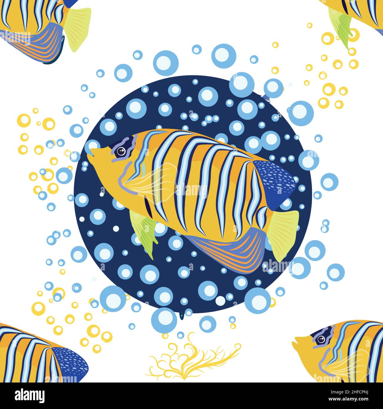 Angel fish caribbean Stock Vector Images - Alamy