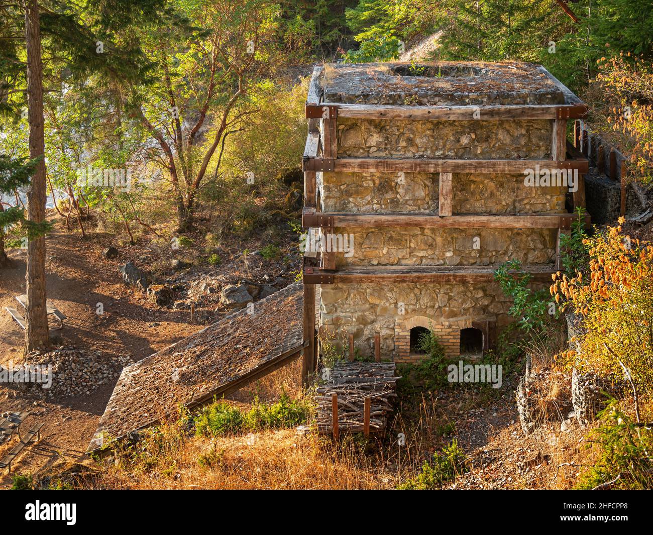WA21118-00...WASHINGTON - Historic lime kiln preserved at Lime Kiln ...