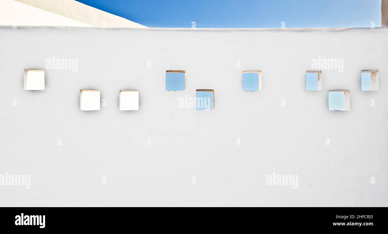 window with sky at wall in harmony Stock Photo - Alamy