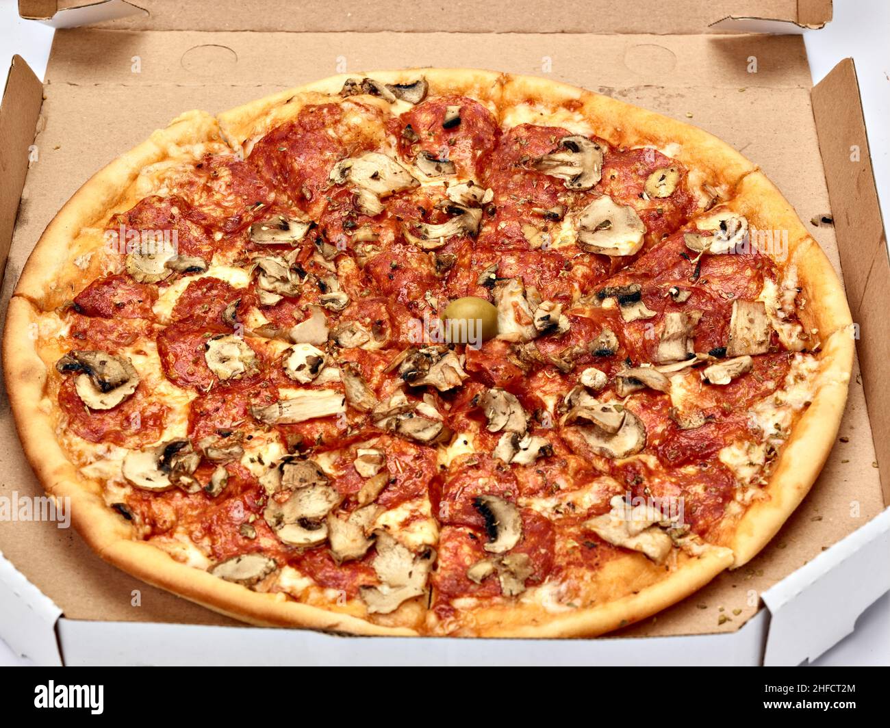 pizza box food cardboard delivery package meal dinner lunch Stock Photo ...