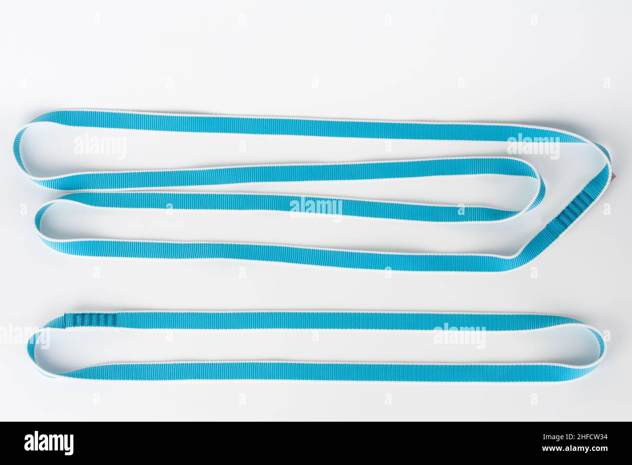 Blue two open sewn loop sling for setting up anchors, material is ...