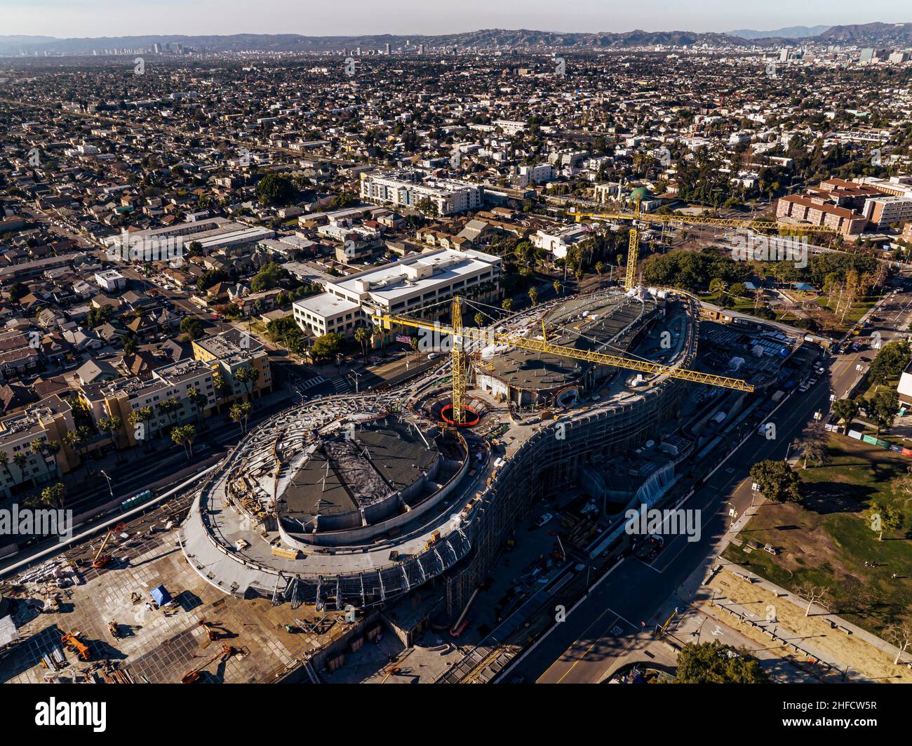 The Lucas Museum of Narrative Art is under construction. The building ...
