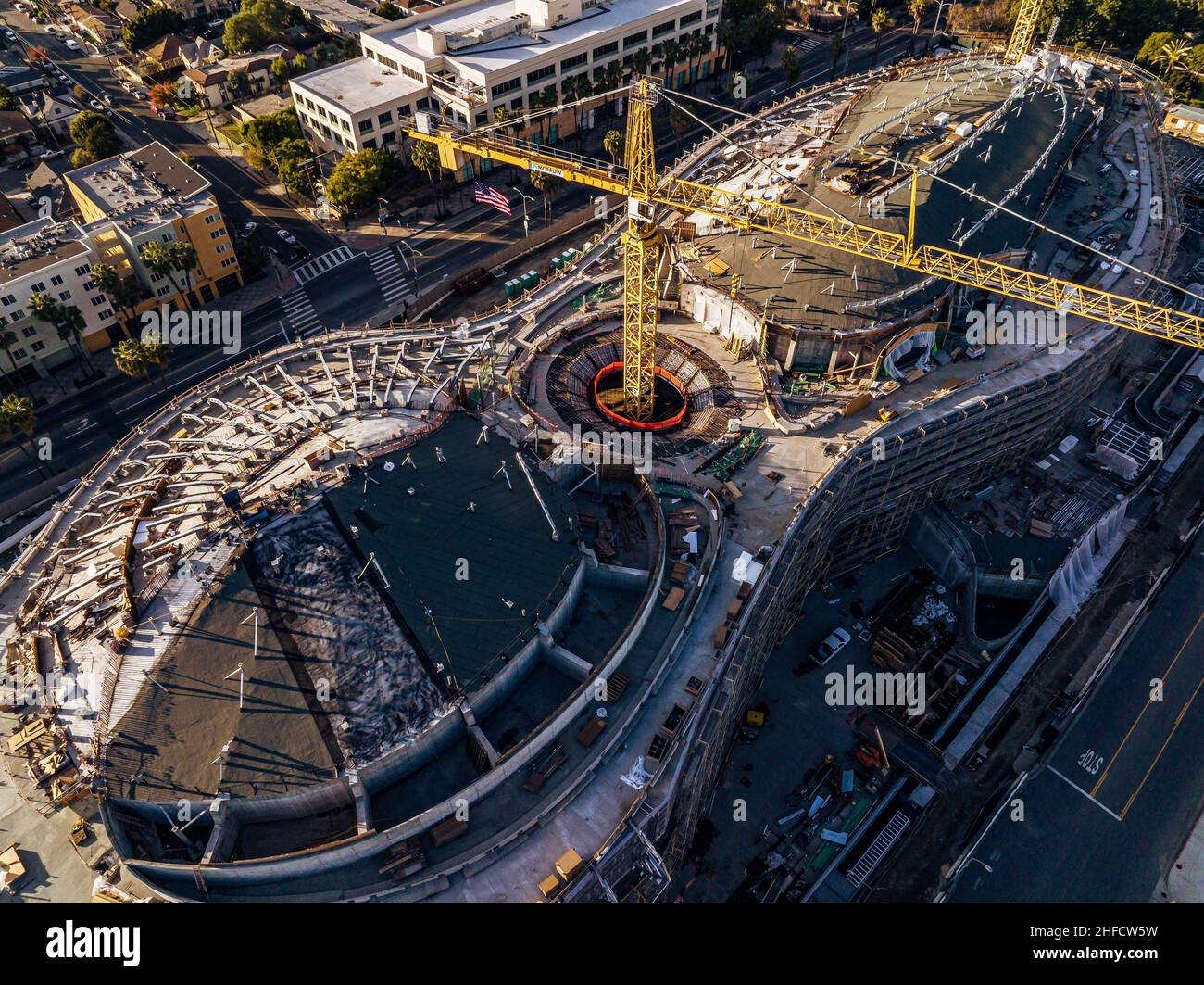 The Lucas Museum of Narrative Art is under construction. The building ...