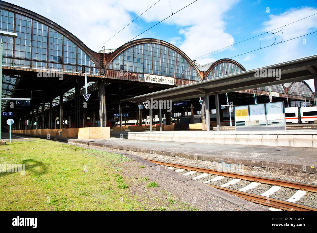 classicistic iron train station from inside Stock Photo - Alamy