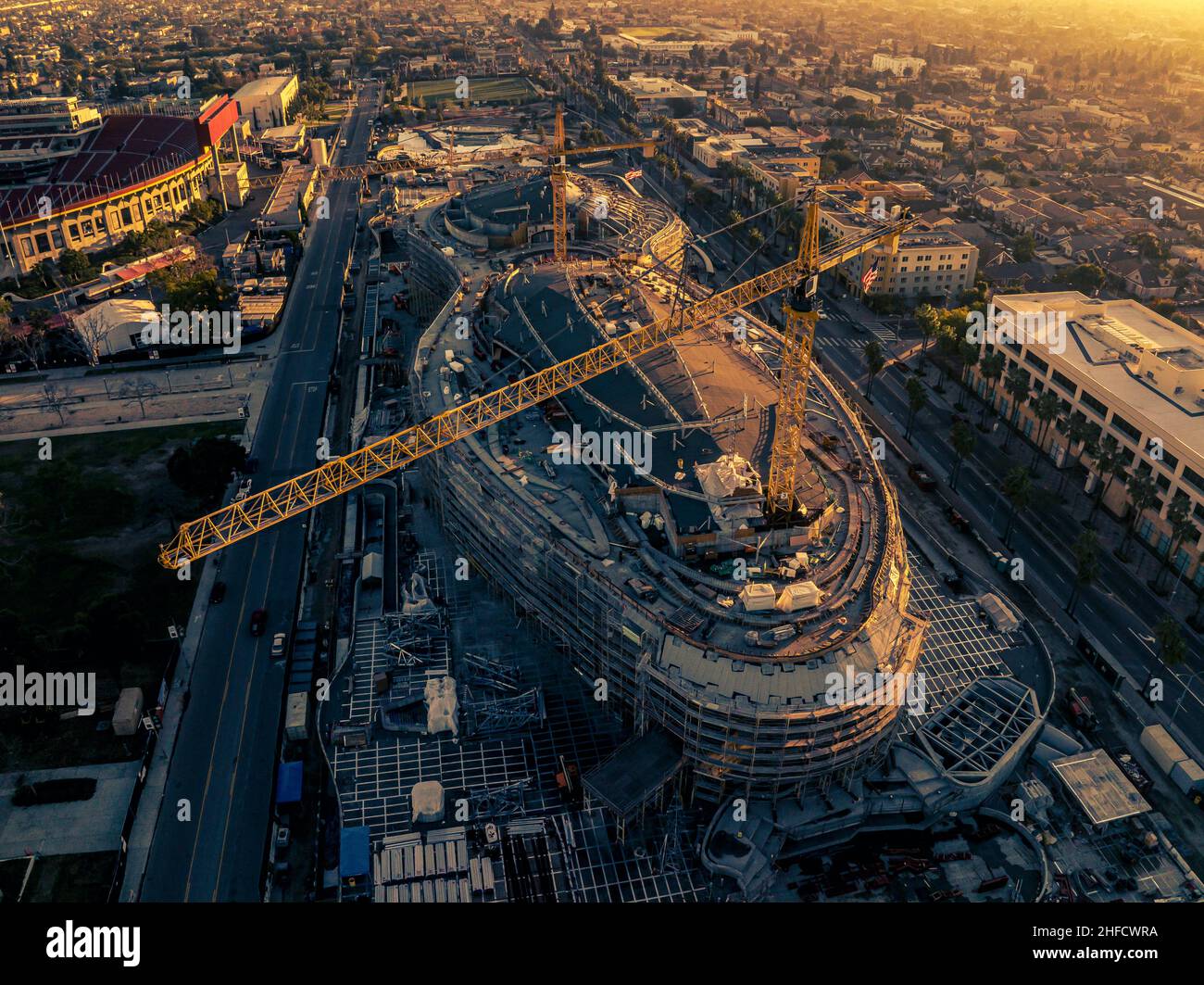 The Lucas Museum of Narrative Art is under construction. The building ...