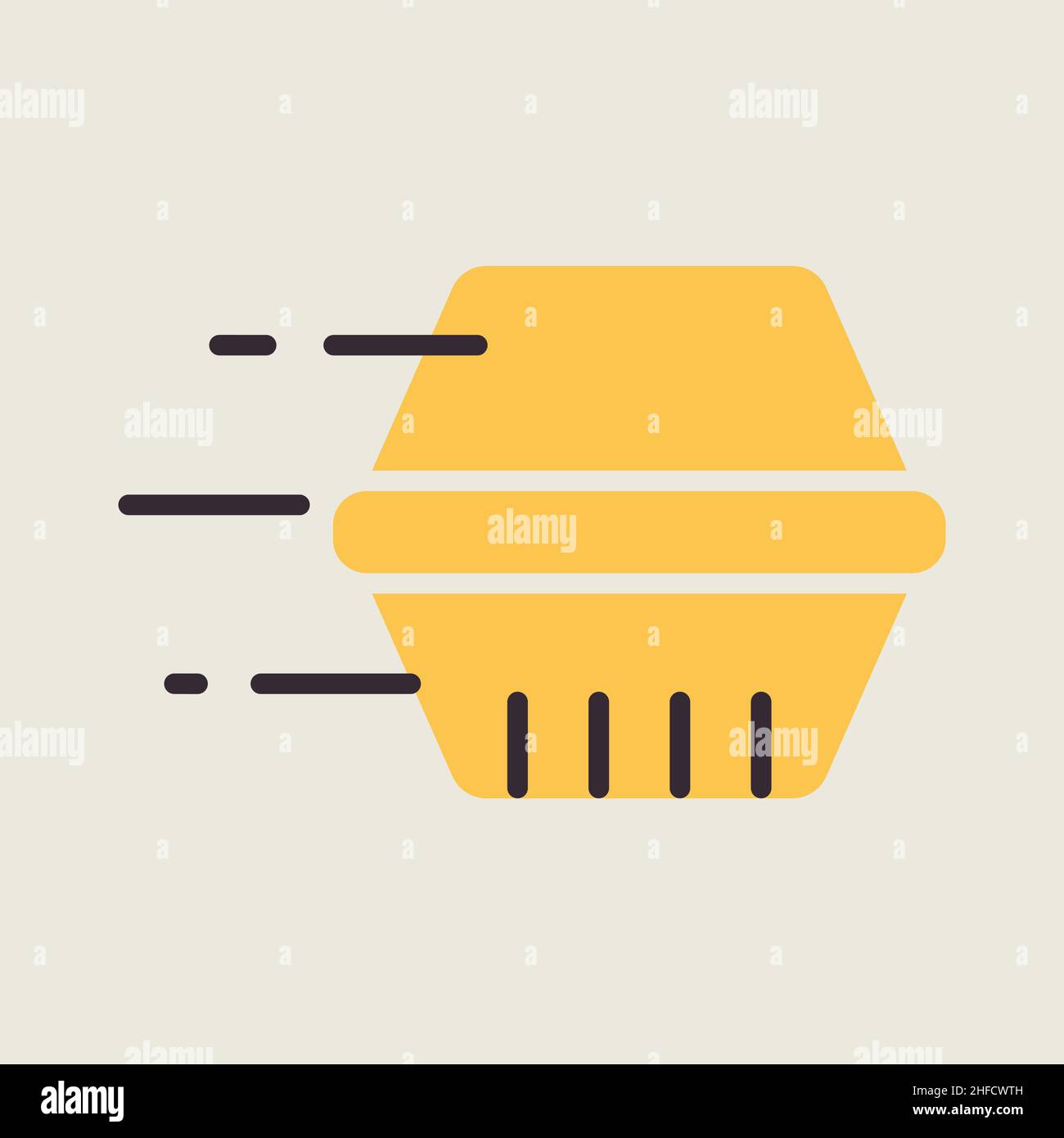 Food box vector flat icon. Delivery sign. Graph symbol for cooking web ...