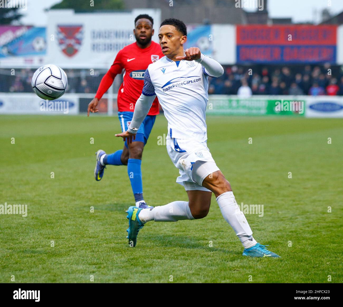 Dagenham, UK. 15th Jan, 2022. DAGENHAM, ENGLAND - JANUARY 15: Nathan ...