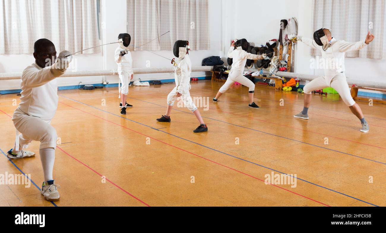 Children fencing sport hi-res stock photography and images - Alamy