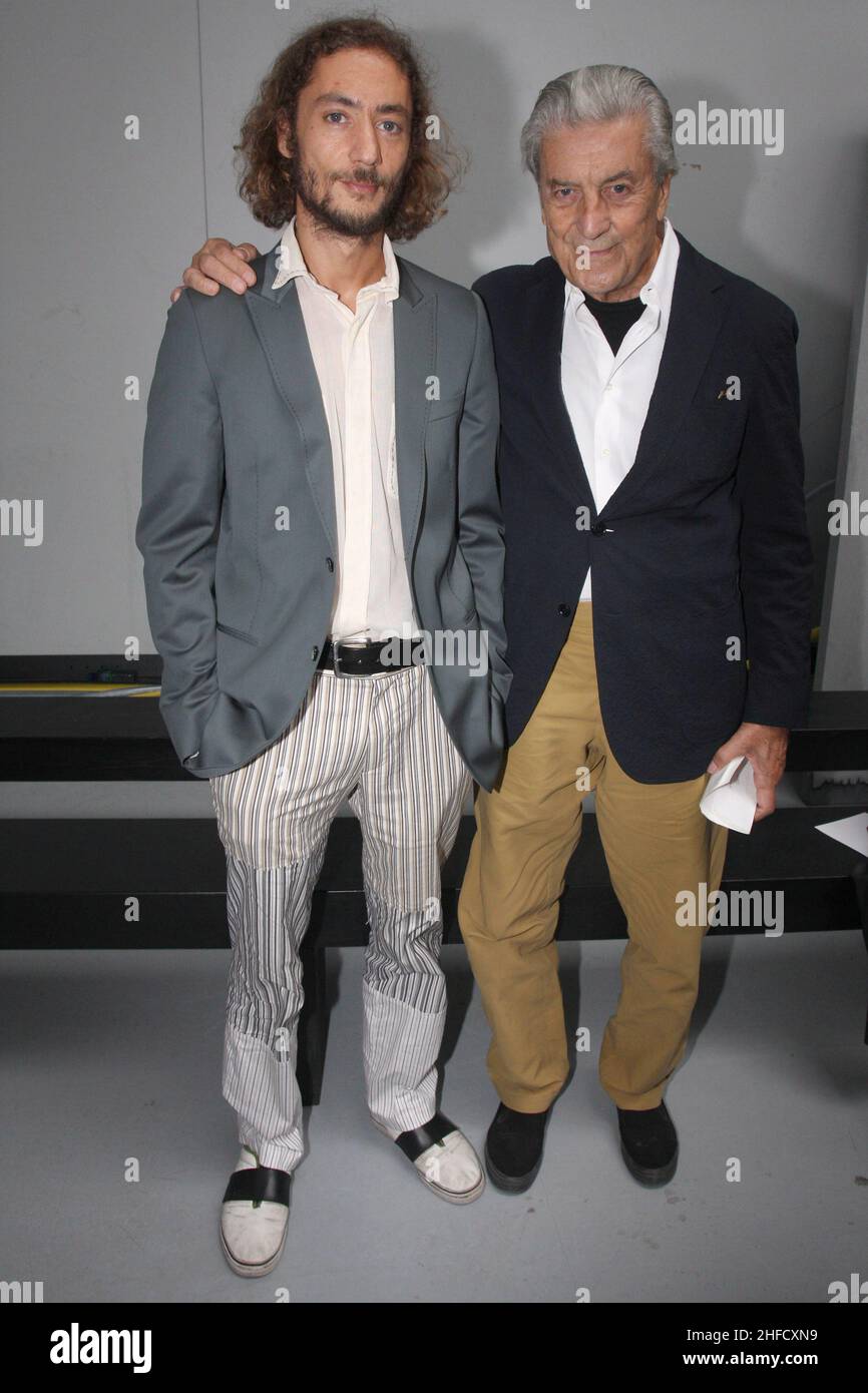 Nino Cerruti with his son Julian during Cerruti men's 2009-2010 spring ...