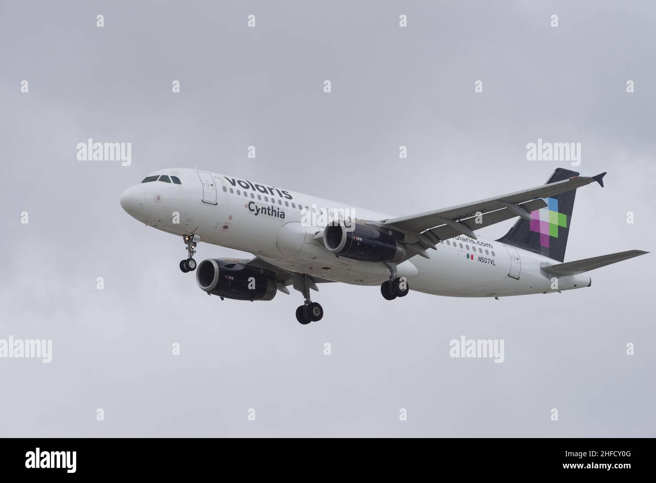 Volaris 'Cynthia' Airbus A320-233 with registration N507VL shown ...